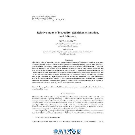 شاخص نسبی تعریف، تخمین و استنتاج نابرابری 2006 En 12s وبلاگ کتابخانه دیجیتال بلیان