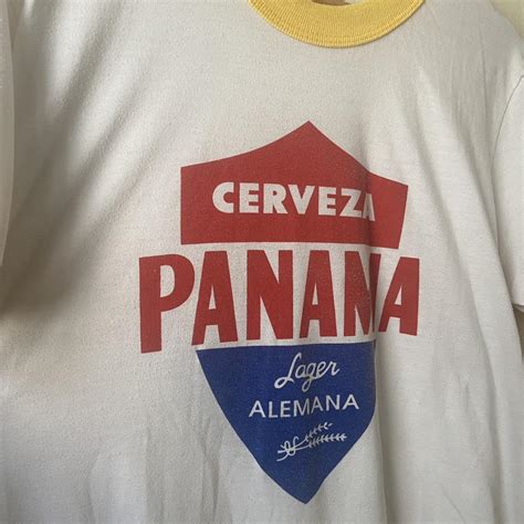 Vintage 80s Cerveza Panama Lager Beer Logo Art Depop