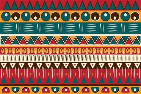 tela de impresión africana patrón de mosaico de adornos étnicos