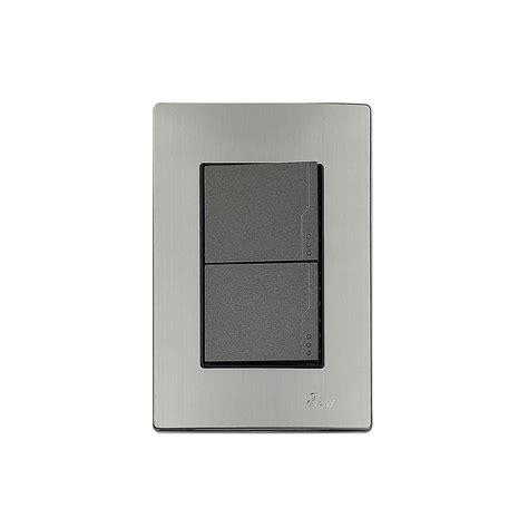 Interruptor Doble Serie Inox Bari