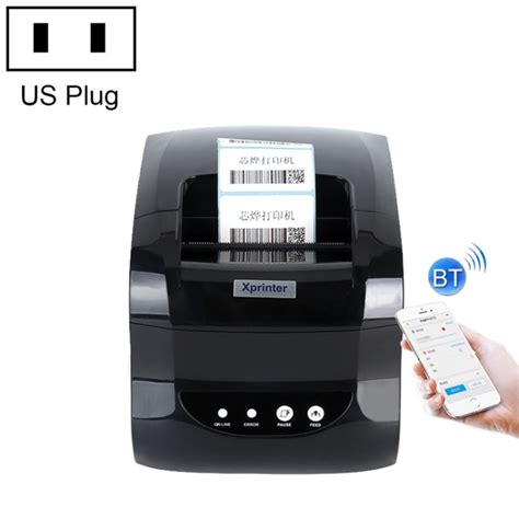 Xprinter XP-365B 80mm 열전사 라벨 프린터 의류 태그 프린터, 플러그: 미국 플러그(블루투스 버전)