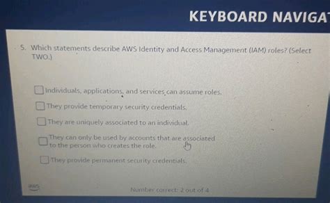 Keyboard Naviga Which Statements Describe Studyx