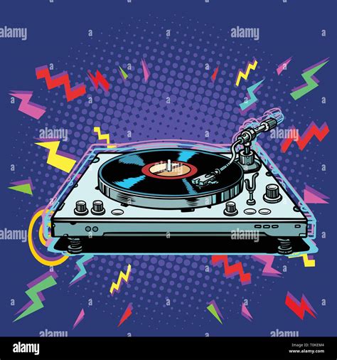 At The Record Player Stock Vector Images Alamy