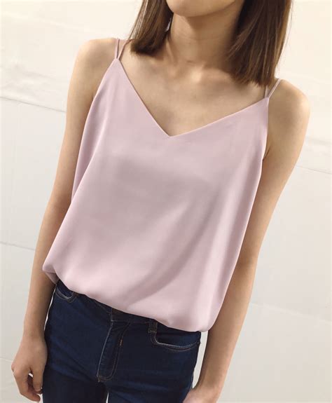 Women Sleeveless V Neck Chiffon Tops Summer Chiffon Tanks Wedding