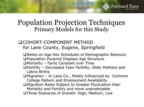 PPT Population Forecasting Techniques Presentation By Population Research Center Project Team