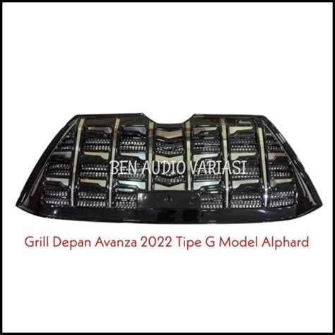 Jual TERBARU GRILL DEPAN MOBIL ALL NEW AVANZA 2022 HITAM MODEL ALPHARD