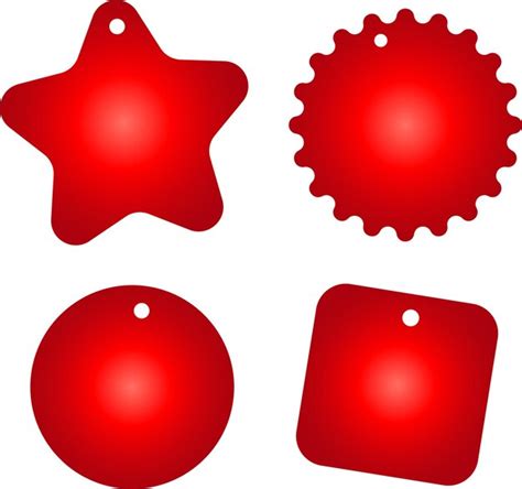 Premium Vector Set Of Empty Red Tags Vector Labels With Strings
