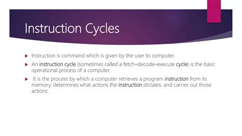 Instruction Cycle Ppt