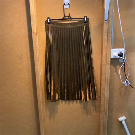 Princess Highway Womens Size 12 Pleated Gold Skirt S