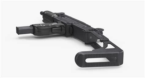 Submachine Gun Uzi Smg 3d Model 49 3ds C4d Ma Obj Max Blend