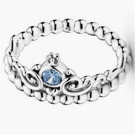 Pandora Cinderella Blue Tiara Ring Used Ring In Depop