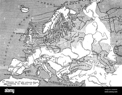 Topographical Map Of Europe During The Last And Penultimate Ice Age