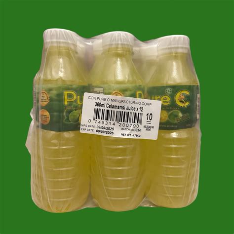 Pure C Calamansi Juice With Honey 250ml X 12s Shopee Philippines