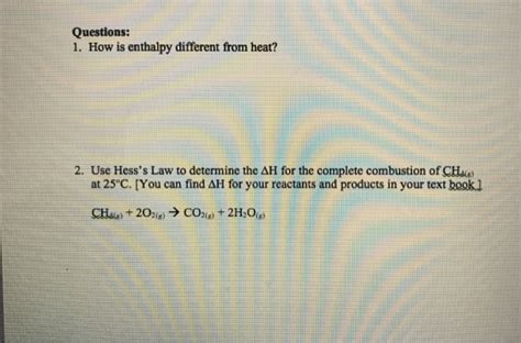 Solved Lab Measuring Change In Enthalpy Observations And Chegg Com