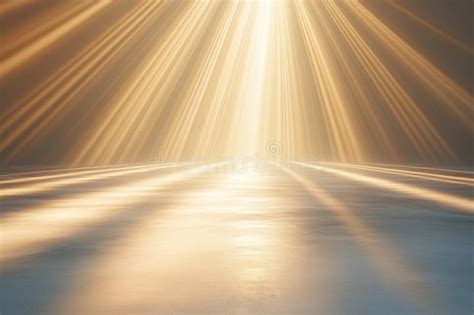 Soft Light Rays Radiate From Above Ivory Background Light Beams Create