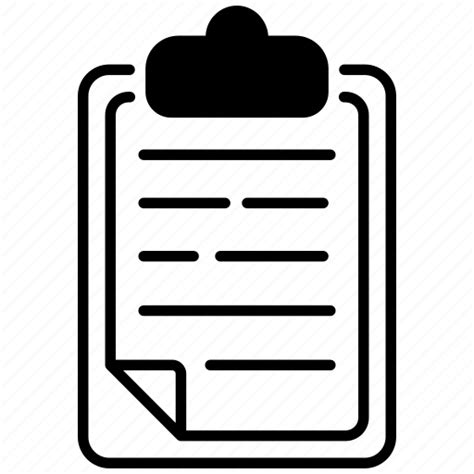 Clipboard Document List Checklist Report Paper File Icon