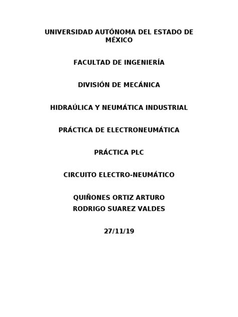 Practica Plc Pdf Controlador Lógico Programable Relé