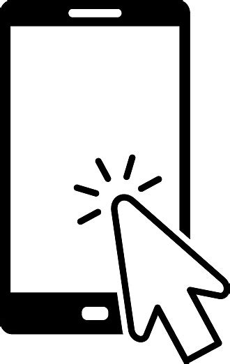hand cursor click icon with phone cursor icon clickable cursor icon