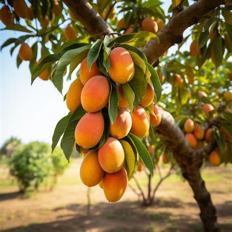 Premium Ai Image Fresh Testy Ripe Mango Fruit Natural Tree