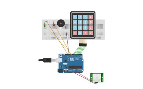 Circuit Design Security Lock Tinkercad