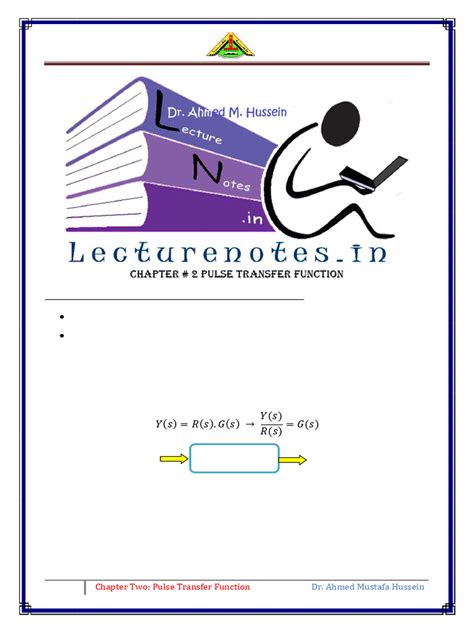 Chapter 2 Pulse Transfer Function Pdf Mathematical Concepts