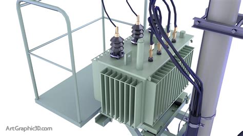 Electric Distribution Pole 3d Model Download