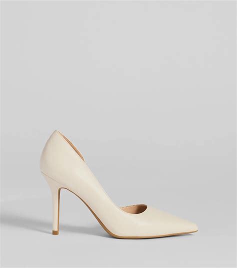 Classic Sleek Faux Leather Cutout Pumps And Windsor