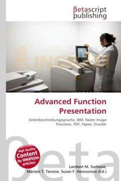 Advanced Function Presentation Fachbuch B Cher De