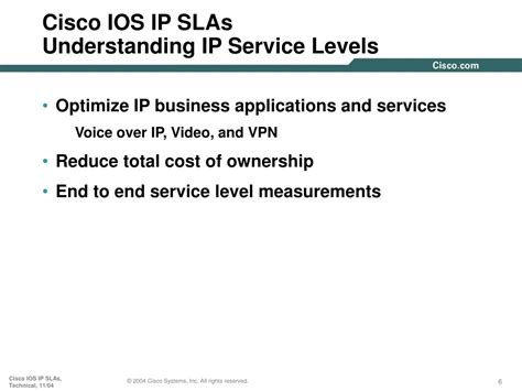 PPT Cisco IOS IP Service Level Agreements An Overview Assuring The