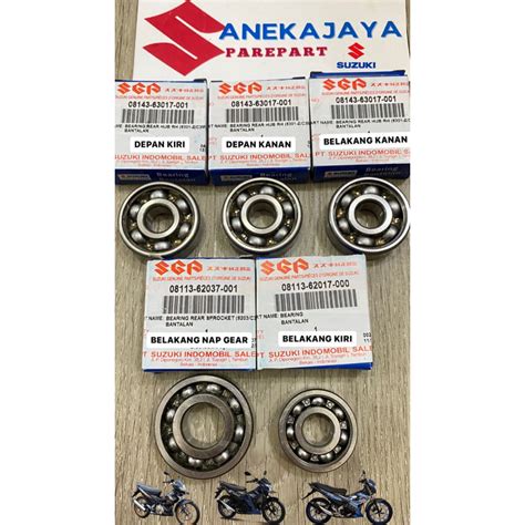 Jual BEARING RODA VELEG VELG KLAHER DEPAN BELAKANG SATRIA FU KARBU