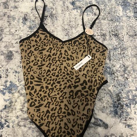 Cute Leppord Print Body Suit Tags Still On Never Depop