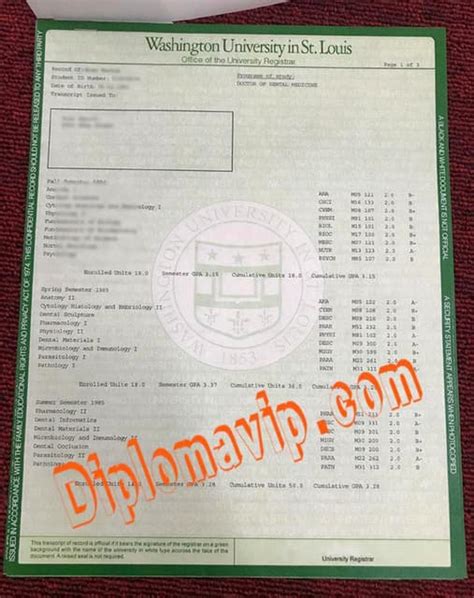 Washington University Fake Transcript Pdf