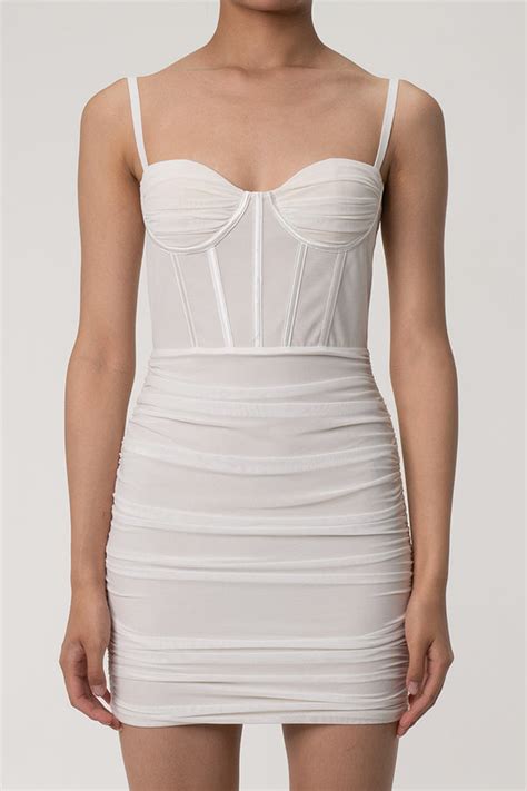 Mini Dresses White Black Long Sleeve And Bodycon Short Dresses