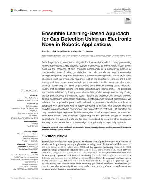 pdf ensemble learning based approach for gas detection using an