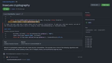 Github Actions Amazon Codeguru