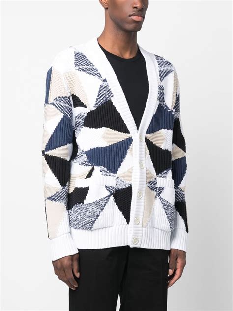 Missoni 기하학 패턴 V넥 가디건 Farfetch