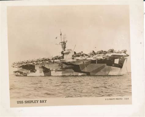 Wwii 1940s Uss Essex Cv 9 Aircraft Carrier Us Navy Official 4x5 Photo
