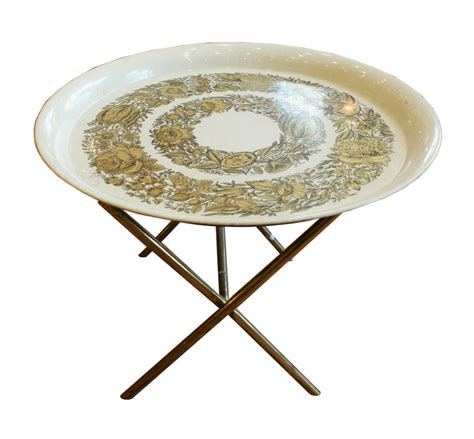 Piero Fornasetti Tavolono Vintage Vassoio Tondo Con Base Robertaebasta® Art Gallery