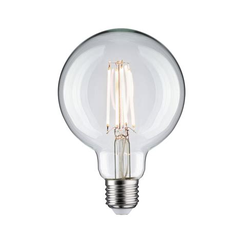 V Filament LED Globe G E Lm W K Clear
