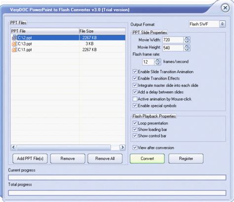 manual of powerpoint to flash converter