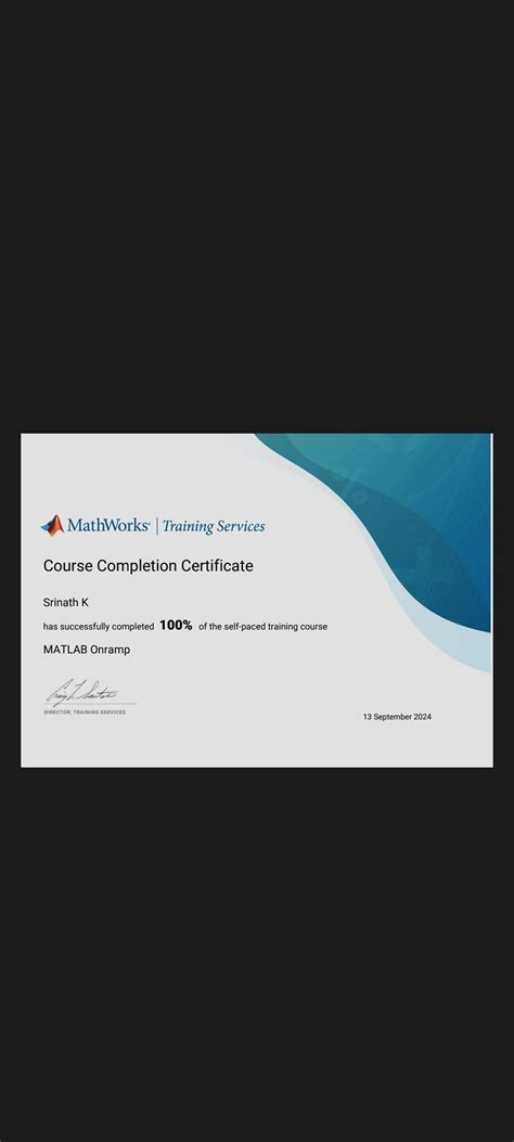 Srinath K On Linkedin I Successfully Completed The Matlab Onramp Self Paced Course Enhancing My