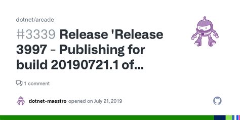 Release Release Publishing For Build Of