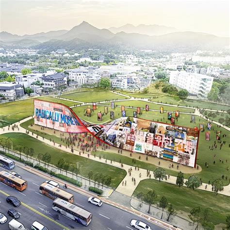 Photos Reveal Heatherwick S Humanise Wall Under Construction In Seoul