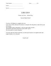 LISO CIrcuit Lab Key Pdf Team Number Score 150 Names Babe LISO 2019 Circuit Lab Test