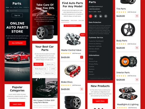 Car Parts Website Mobile Version By Webflix On Dribbble