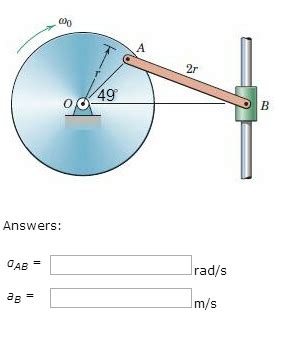 Solved Determine The Angular Acceleration Ab Positive If Chegg