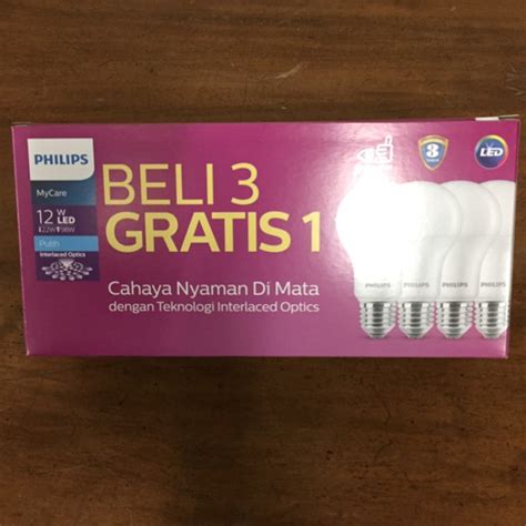 Jual LAMPU LED BULB PHILIPS 12 WATT PAKET ISI 4 LAMPU Jakarta Selatan Tebet Store Tokopedia