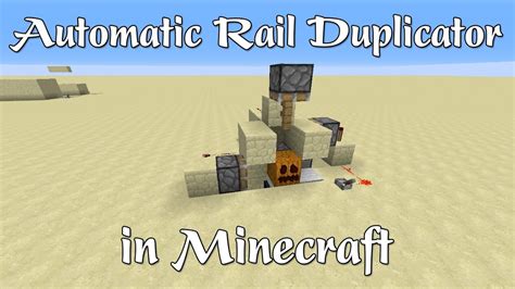 Minecraft Automatic Rail Duplicator Youtube