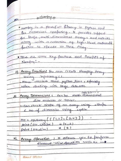 Numpy Notes And Viva Question Pdf