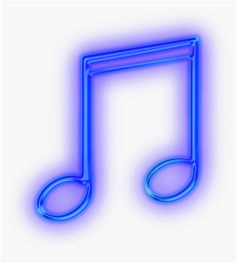 Ftestickers Music Musicnote Neon Blue Glowing Music Note